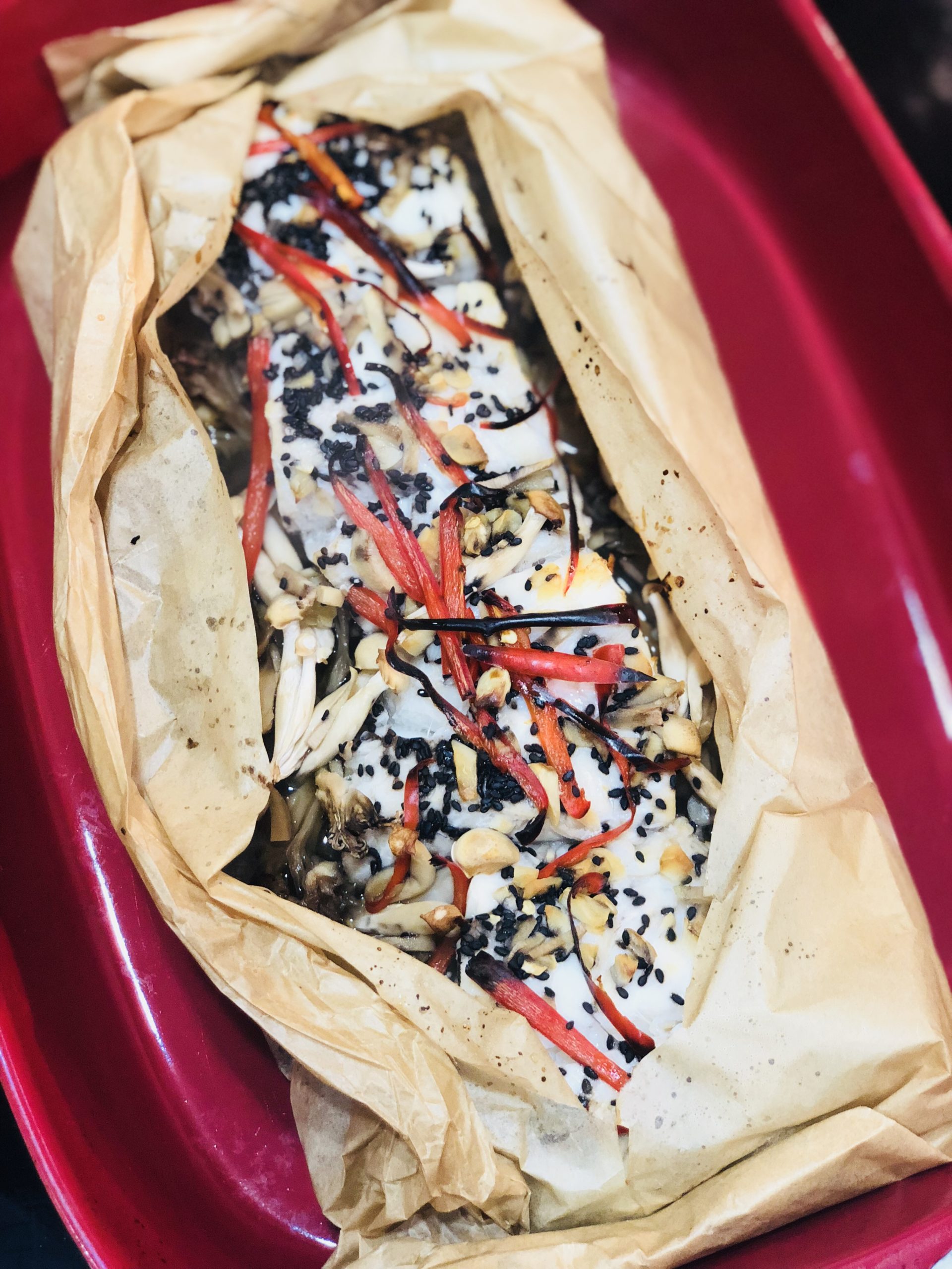 Icelandic Cod En Papillote (Parchment Baked Fish Steaks) - The Hungry Mouse