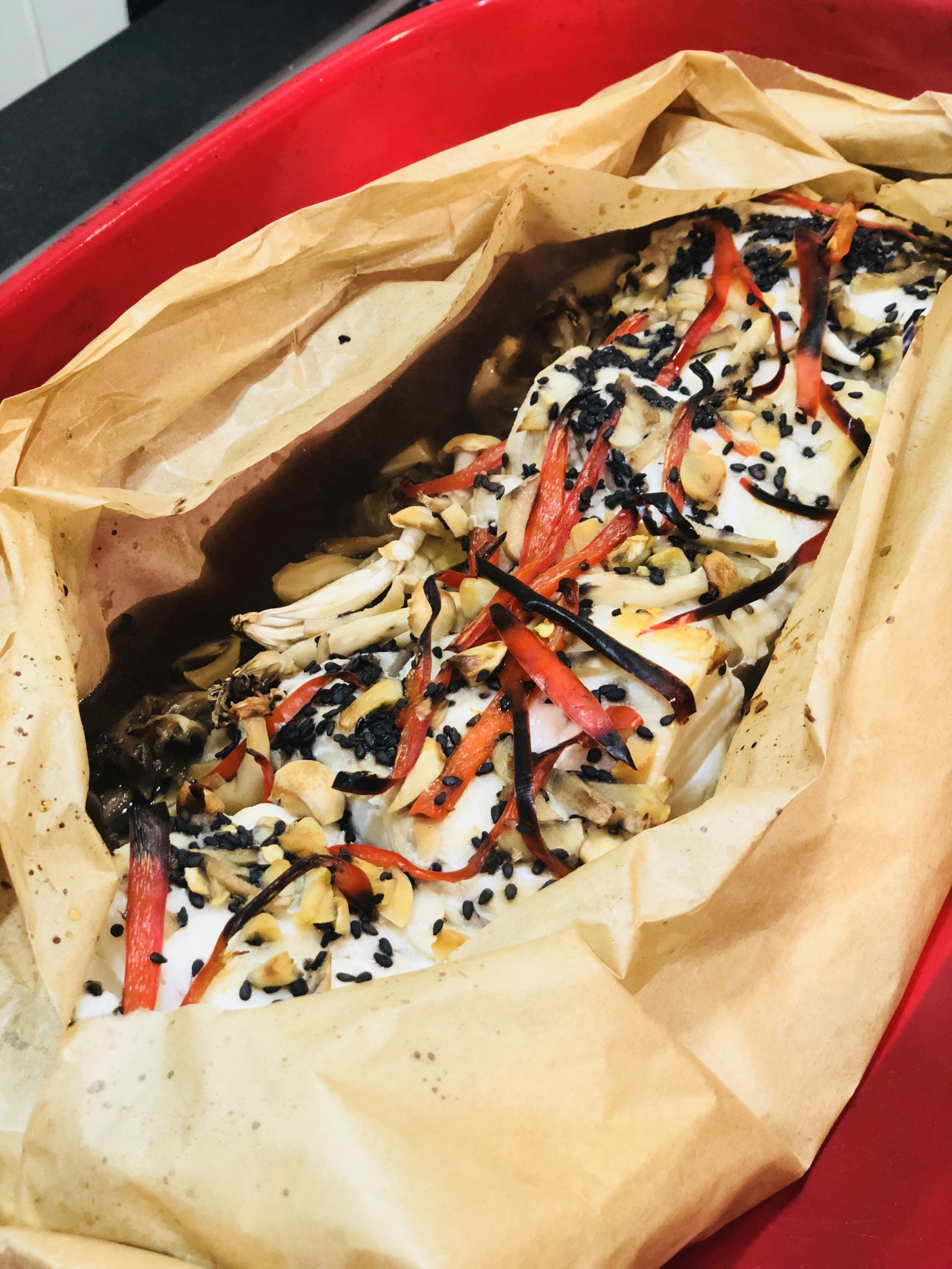 Icelandic Cod En Papillote (Parchment Baked Fish Steaks) - The Hungry Mouse